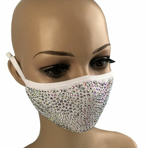 Accessories | Swarovski Bling Fashion Face Mask W Filter | Poshmark